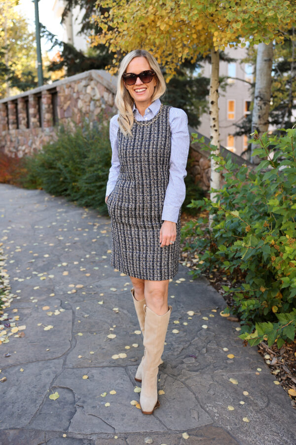 Style a Tweed Dress Two Ways - joyfully so